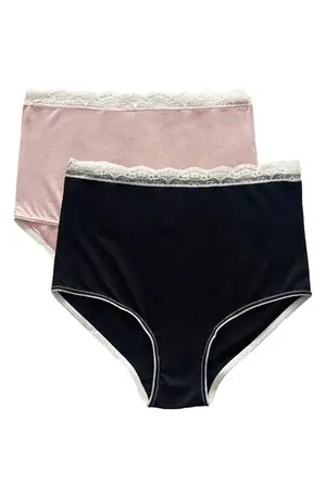 ANGEL MATERNITY Assorted 2-pack Maternity Briefs - Nude/black