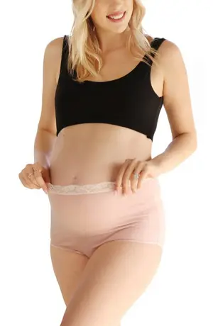 ANGEL MATERNITY Assorted 2-pack Maternity Briefs - Nude/black