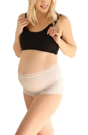 ANGEL MATERNITY Assorted 2-pack Maternity Briefs - Navy/grey