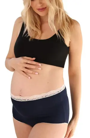 ANGEL MATERNITY Assorted 2-pack Maternity Briefs - Navy/grey
