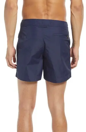 PRINCE & BOND Deep Sea Solid Hybrid Nylon Swim Trunks