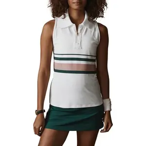 Varley Darnell Stripe Sleeveless Polo