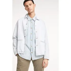 Billy Reid Distressed Denim Slim Fit Western Shirt - Double Dye