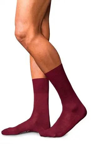 Falke No. 6 Merino Wool Blend Dress Socks - Barolo-8596