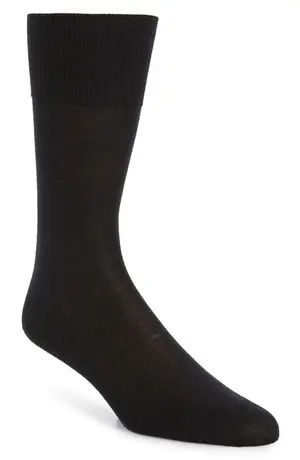 Falke Falke No. 6 Merino Wool Blend Dress Socks Black