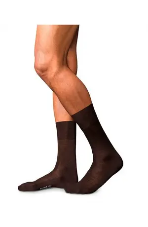 Falke No. 6 Merino Wool Blend Dress Socks - Brown