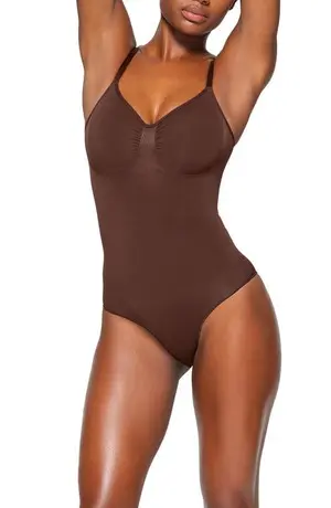 SKIMS Seamless Sculpt Brief Bodysuit - Cocoa