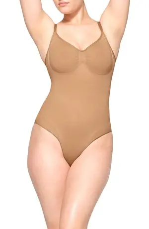 SKIMS Seamless Sculpt Brief Bodysuit Ochre