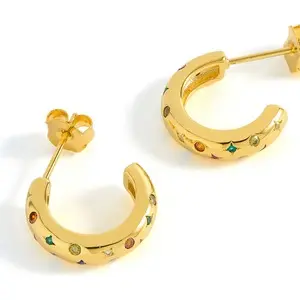 Estée Lauder Chubby Rainbow Celestial Hoop Earrings - Gold