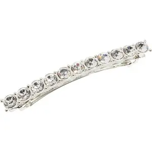 L. Erickson Aurelia Crystal Barrette - Crystal/silver