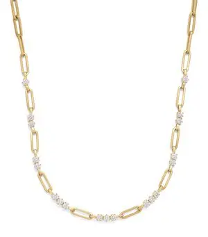 JADE TRAU - Jade Trau Yellow Gold And Diamond Pia Chain Necklace