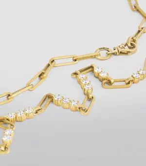 JADE TRAU - Jade Trau Yellow Gold And Diamond Pia Chain Necklace