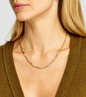 JADE TRAU - Jade Trau Yellow Gold And Diamond Pia Chain Necklace