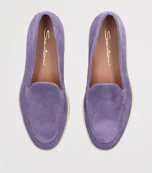 Santoni Suede Loafers - Purple