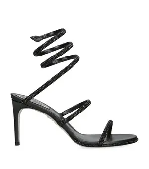 Rene Caovilla Embellished Cleo 80 Sandals - Black