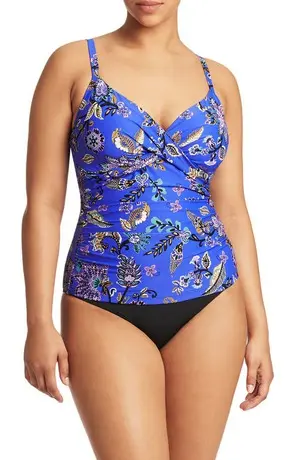 SEA LEVEL Dd- & E-cup Paisley Tankini Top