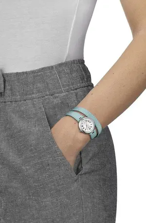 TISSOT Bellissima Leather Strap Watch - Blue
