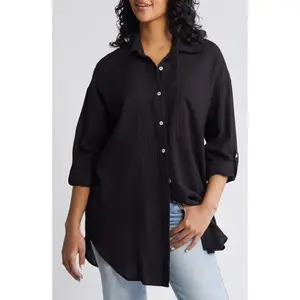 Rip Curl Premium Linen Blend Blouse - Black