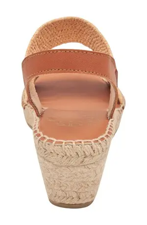 Andre Assous Aviana Raffia Wedge Sandal - Dark Natural