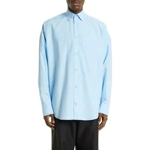 Balenciaga Logo Back Oversize Button-up Shirt