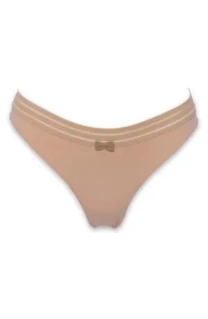 HUIT Sweet Cotton Blend Thong - Skin