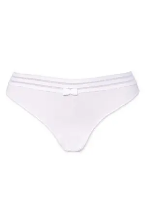 HUIT Sweet Cotton Blend Thong - White