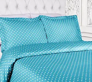 SUPERIOR Polka Dot 600-tc Cotton-polyester 3pc /q Duvet Cover - One-color