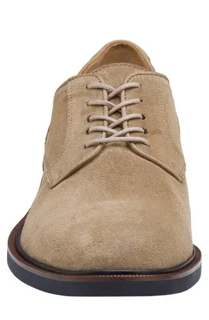 Johnston & Murphy Hartley Plain Toe Derby - Taupe Italian Suede
