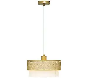 RIVER OF GOODS 13'w Alaina Drum Shade Pendant L Ight - One-color