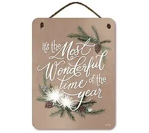 COURTSIDE MARKET Most Wonderful Time 12x16 Hang Ng Sign - One-color