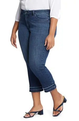 NYDJ Marilyn Release Hem Ankle Straight Leg Jeans - Inspire