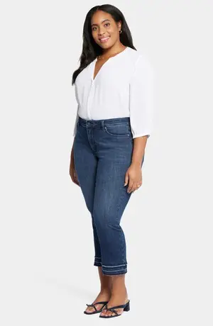 NYDJ Marilyn Release Hem Ankle Straight Leg Jeans - Inspire