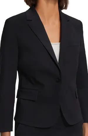 Theory Linen Blend Shrunken Blazer