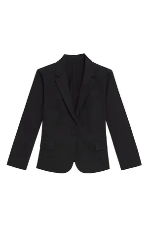Theory Linen Blend Shrunken Blazer
