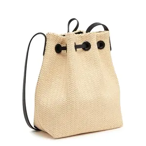 MANSUR GAVRIEL Mini Raffia Bucket Bag