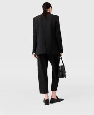 Stella McCartney Pleated High-rise Wool Pants - Black