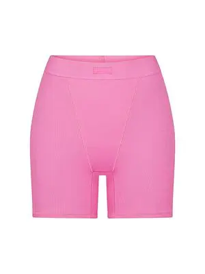 SKIMS Cotton Rib Boxer Pink