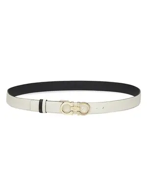 FERRAGAMO Women's Reversible Gancini Belt - Mascarpone Mascarpone