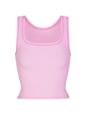 SKIMS Cotton Rib Tank Bubble Gum