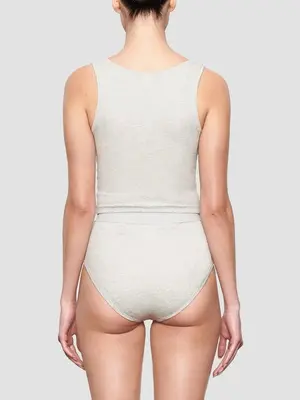 SKIMS Cotton Rib Tank - Light Heather Grey