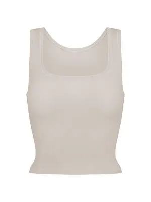 SKIMS Cotton Rib Tank Stone