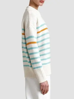 LA LIGNE Marin Sweater - Ivory Aqua