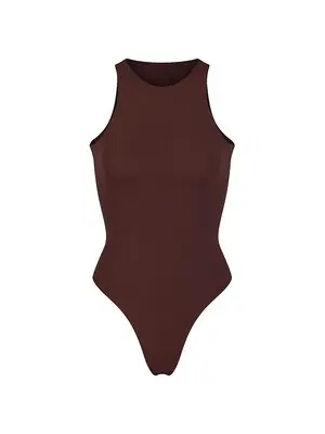 SKIMS Women's Fits Everybody High Neck Bodysuit - Onyx  Cocoa