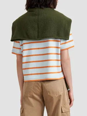 LA LIGNE Breton Short Sleeve Tee - Blue Pumpkin