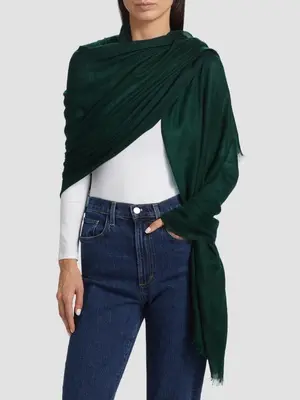 Sofia Cashmere Lightweight Cashmere Scarf Dark Green