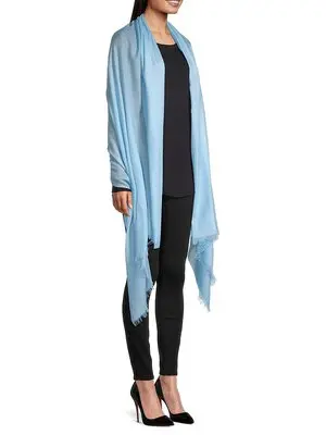Sofia Cashmere Lightweight Cashmere Scarf - Light Blue