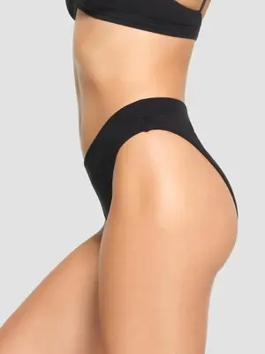 SKIMS Cotton Jersey Cheeky Tanga - Soot