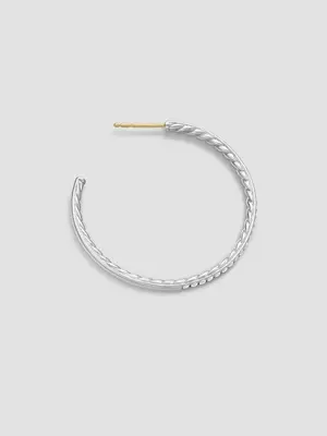 David Yurman Pavé Hoop Earrings In With Diamonds, 38mm