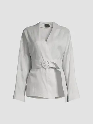 UNDRA CELESTE Belted Wrap Jacket