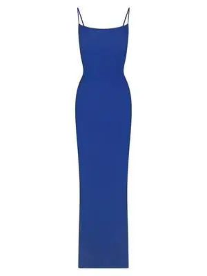 SKIMS White Slip Dress Cobalt